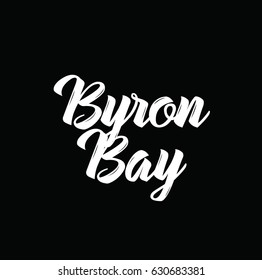 Byron Bay Text Design Vector Calligraphy Stock Vector (Royalty Free ...