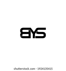 Bys Letter Original Monogram Logo Design Stock Vector (Royalty Free ...