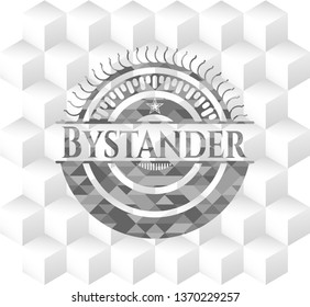 Bystander Grey Emblem Cube White Background Stock Vector (Royalty Free ...