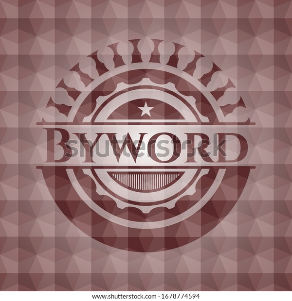 Byword Red Badge Geometric Background Seamless Stock Vector (Royalty ...