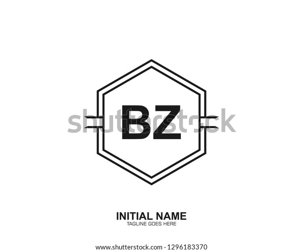 Bz B Z Initial Logo Letter Stock Vector (Royalty Free) 1296183370 ...
