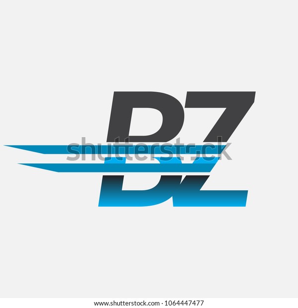 Bz Initial Logo Company Name Colored Stock Vector (Royalty Free ...