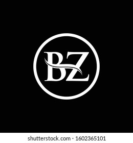 Bz Letter Logo Design Vector Black Stock Vector (Royalty Free ...