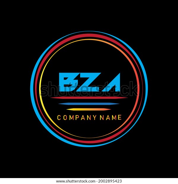 Bza Letter Logo Letter Logo Round Stock Vector (Royalty Free ...