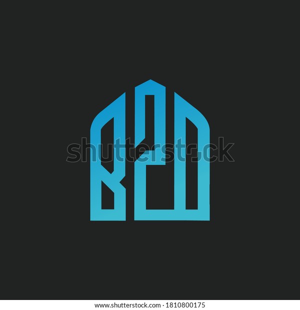 Bzo Logo Icon Lettering Vector Template Stock Vector (Royalty Free ...