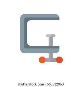 C Clamp Flat Icon Filled Vector Stock Vector (Royalty Free) 668512060 ...