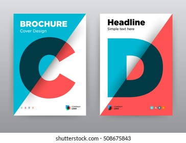 C D Blue Red Diagonal Triangular Stock Vector (Royalty Free) 508675843 ...