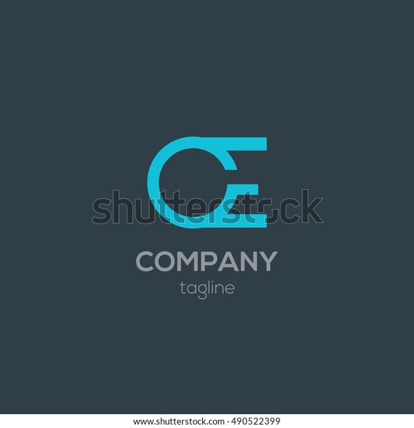 C E Letter Logo Alphabet Design Stock Vector (Royalty Free) 490522399 ...
