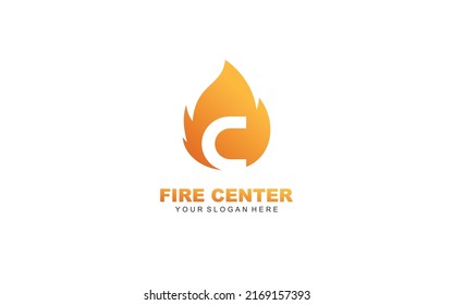 C Fire Logo Design Inspiration Vector Stock Vector (Royalty Free ...