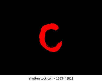 C Horror Bloody Scary Vector Letter Stock Vector (Royalty Free ...