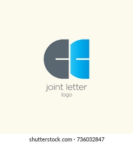 C Joint Letter Logo Vector Stock Vector (Royalty Free) 736032847 ...