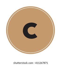 C Letter Brown Design Identity Shape Stock Vector (Royalty Free ...