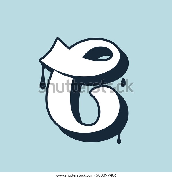 C Letter Calligraphy Logo Handwritten Lettering Stock Vector (Royalty ...