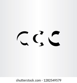 C Letter Icons Black Vector Elements Stock Vector (Royalty Free ...