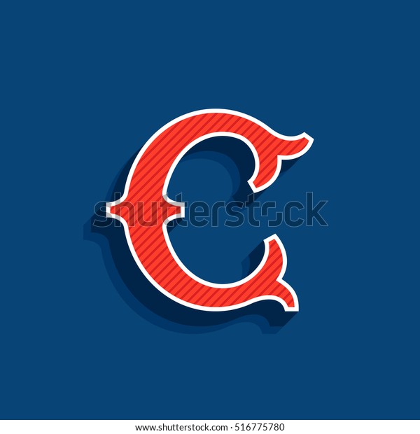 C Letter Logo Classic Sport Team Stock Vector (Royalty Free) 516775780 ...