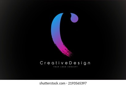 C Letter Logo Design Creative Pink Stock Vector (Royalty Free ...