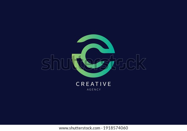 C Letter Logo Monogram Minimalist Design Stock Vector (Royalty Free ...