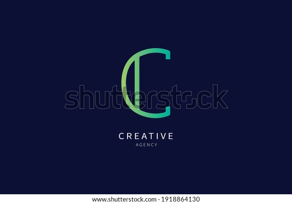 C Letter Logo Monogram Minimalist Design Stock Vector (Royalty Free ...