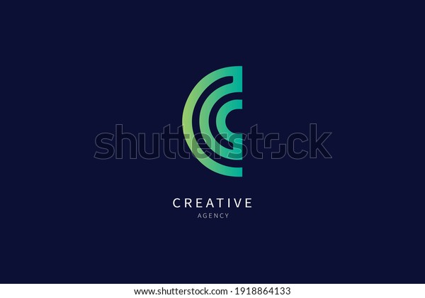 C Letter Logo Monogram Minimalist Design Stock Vector (Royalty Free ...