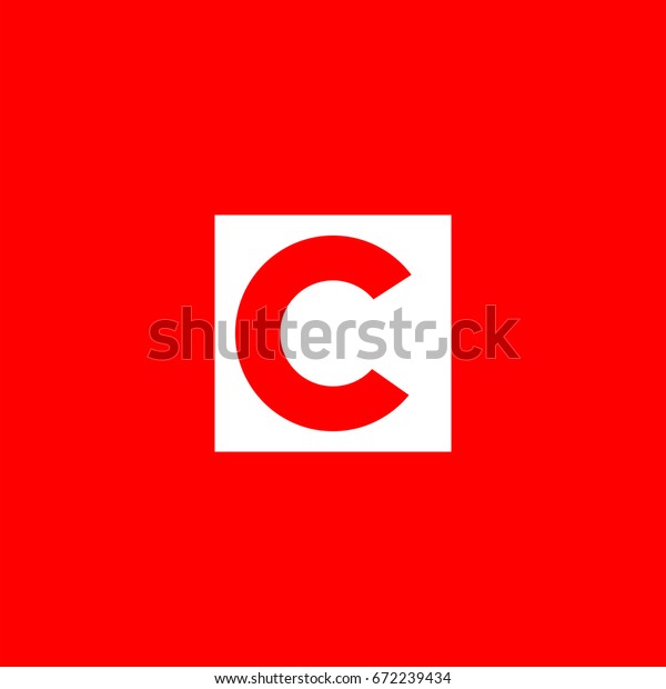 C Letter Symbol On Square Logo Stock Vector (Royalty Free) 672239434 ...