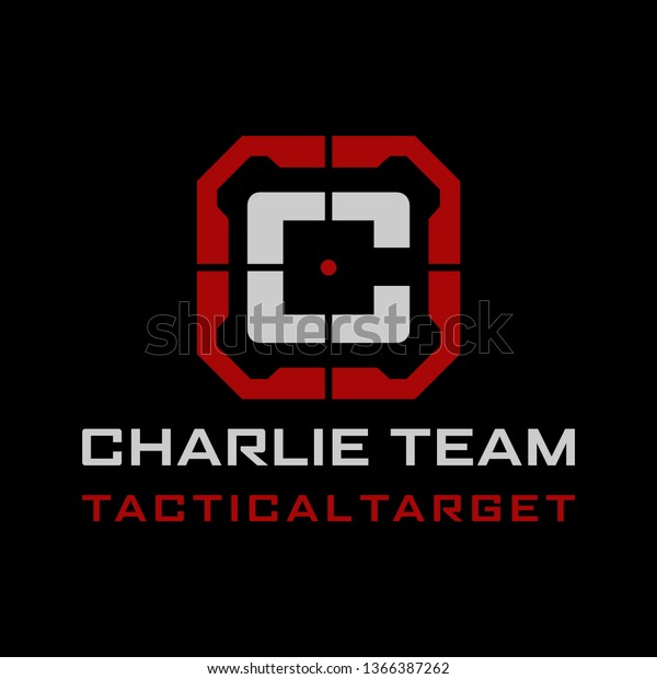 C Letter Tactical Target Logo Design Stock Vector (Royalty Free ...