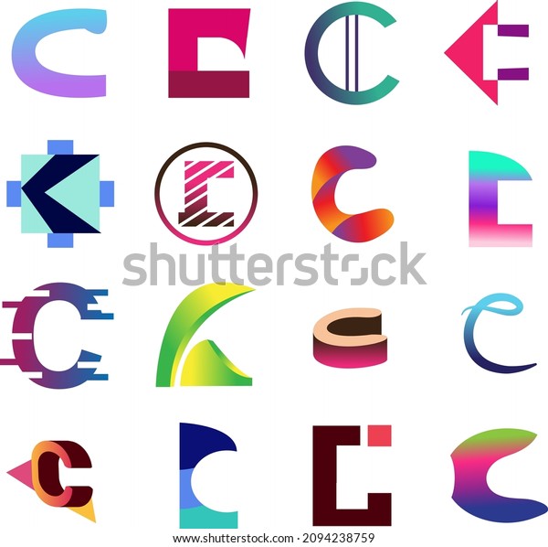 C Logos Vector Icon Art Illustration Stock Vector (Royalty Free ...