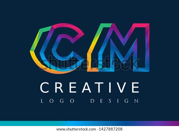 C M Logo Cm Letter Design Stock Vector (Royalty Free) 1427887208 ...