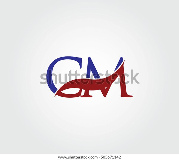 C M Swoosh Initial Logo Vector: vector de stock (libre de regalías ...