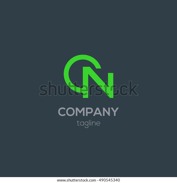 C N Letter Design Logo Vector: vector de stock (libre de regalías ...