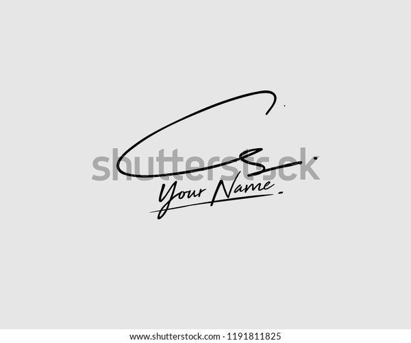 C S Cs Signature Initial Logo Stock Vector (Royalty Free) 1191811825