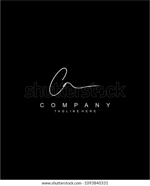 C Signature Logo Design Template Stock Vector (Royalty Free) 1093840331