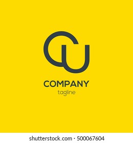 C U Letter Logo Design Stock Vector (Royalty Free) 500067604 | Shutterstock