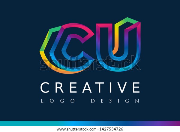 C U Logo Cu Letter Design Stock Vector (Royalty Free) 1427534726 ...