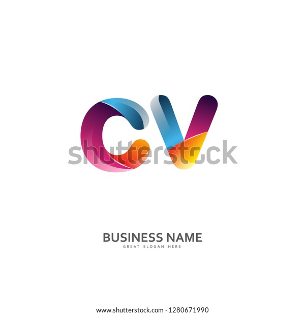 C V Cv Logo Letter Design Stock Vector (Royalty Free) 1280671990 ...