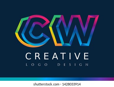 C W Logo Cw Letter Design Stock Vector (Royalty Free) 1428033914 ...