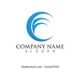 C Wave Logo Symbol Template Stock Vector (Royalty Free) 1121427914 ...
