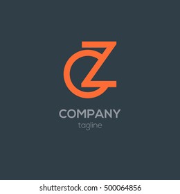 C Z Letter Logo Design Stock Vector (Royalty Free) 500064856 | Shutterstock