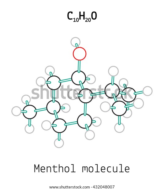 C10h20o Menthol Molecule Stock Vector (Royalty Free) 432048007 ...