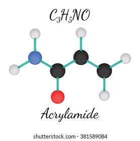 C2h5no Acetamide 3d Molecule Isolated On 스톡 벡터(로열티 프리) 354018527 ...