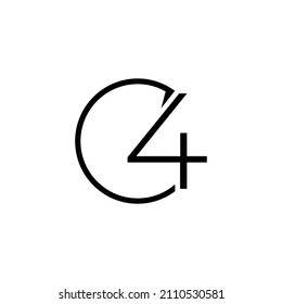 C4 Minimal Creative Logo Concept Stock Vector (Royalty Free) 2110530581 ...