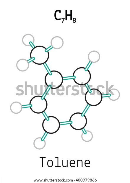 C7h8 Toluene Molecule 스톡 벡터(로열티 프리) 400979866