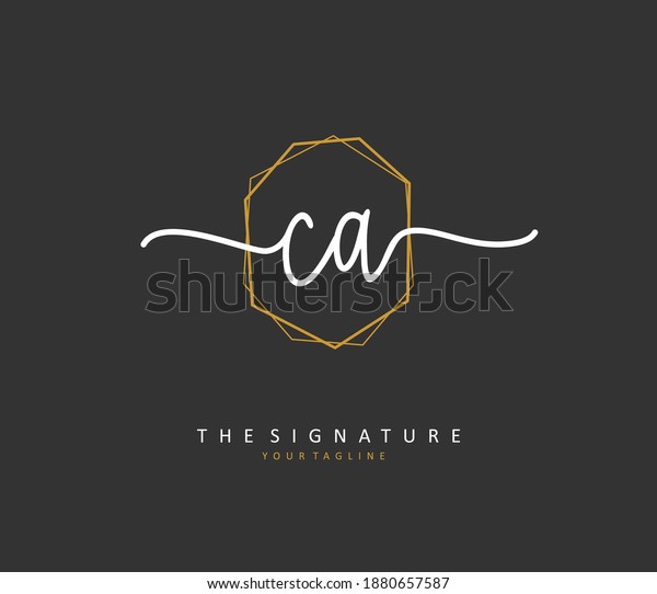 Ca Initial Letter Handwriting Signature Logo Stock Vector (Royalty Free ...