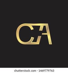 Ca Initial Logo Capital Letters Gold Stock Vector (Royalty Free ...