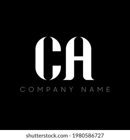 Ca Letter Logo Design Initial Letter Stock Vector (Royalty Free ...