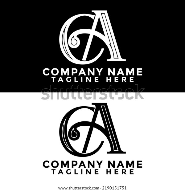Ca Letter Monogram Logo Design Vector Stock Vector (Royalty Free ...