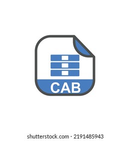 Cab Format Extension Icon Symbol System Stock Vector (Royalty Free ...