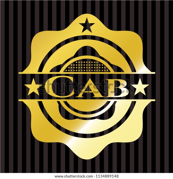 Cab Golden Emblem Stock Vector (Royalty Free) 1134889148 | Shutterstock