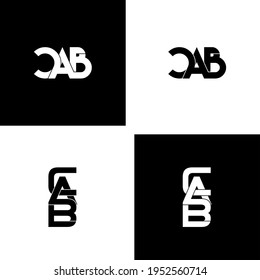 Cab Letter Original Monogram Logo Design Stock Vector (Royalty Free ...
