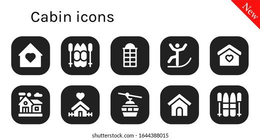 Cabin Icon Set 10 Filled Cabin Stock Vector (Royalty Free) 1644388015 ...