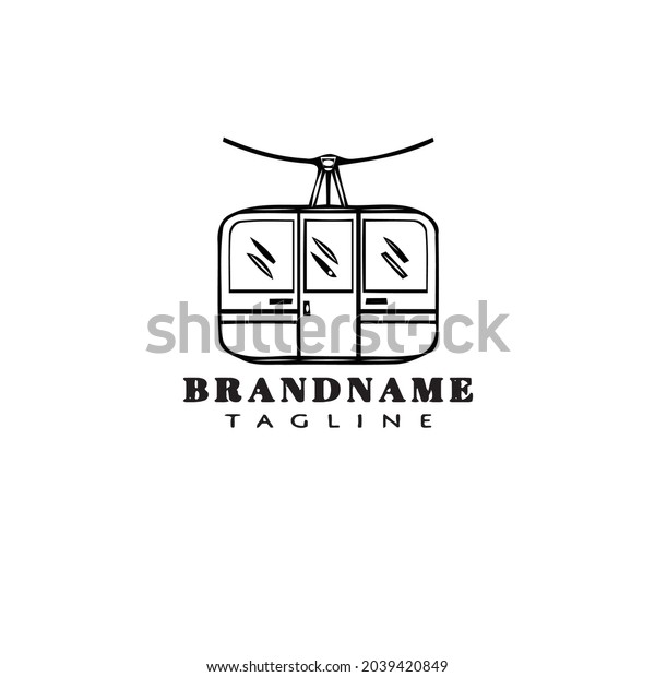 Cable Car Logo Cartoon Template Icon Stock Vector (Royalty Free ...